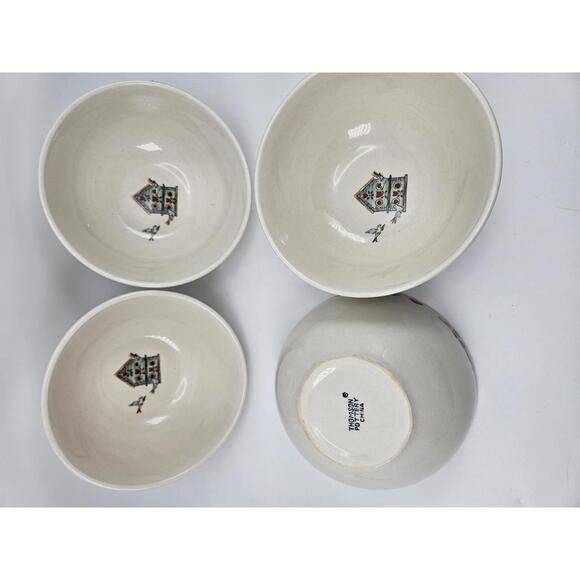 Dining | Set Of 4 Thomson Pottery Birdhouse Cereal Soup Bowls 6inch ...